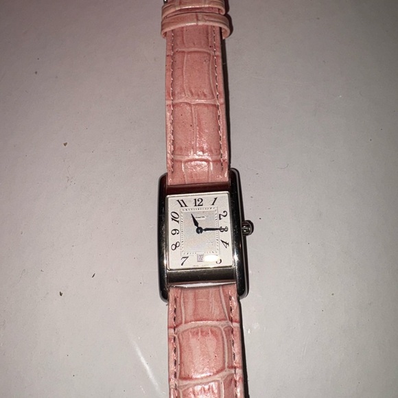 Coach | Accessories | Coach Pink Leather Strap Watch | Poshmark